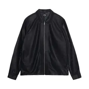 StÜssy Perforated Leather Zip Shirt
