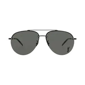 Saint Laurent Aviator-frame Metal Sunglasses - Black