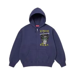 Supreme X Dsny Zip Up Hooded Sweatshirt - Blue