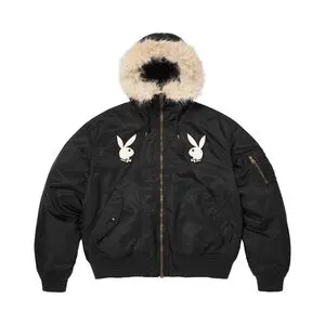 Supreme X Playboy Hooded Ma-1 - Black