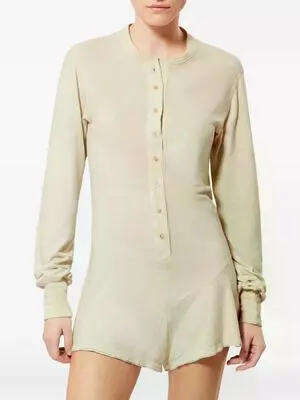 Isabel Marant Étoile Tina Buttoned Long-sleeved Playsuit