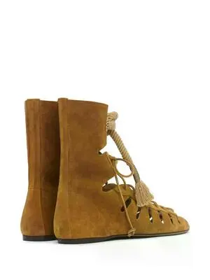 Isabel Marant Étoile Liade Open-work Boots - Brown