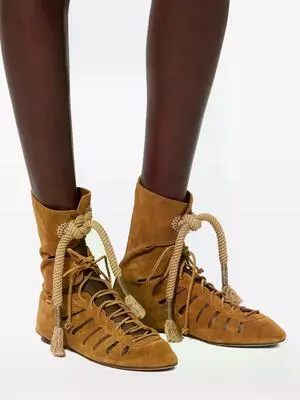Isabel Marant Étoile Liade Open-work Boots - Brown