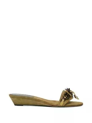 Isabel Marant Iela Decorated-strap Wedge Sandals