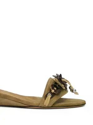 Isabel Marant Iela Decorated-strap Wedge Sandals