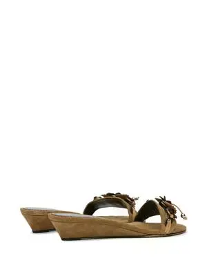 Isabel Marant Étoile Suede Kitten Heel Wedge Sandals