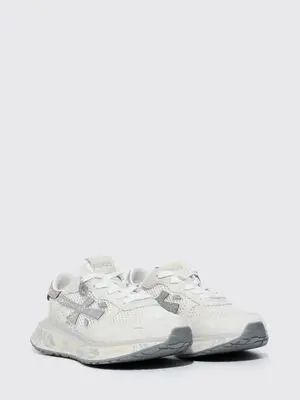 Premiata Lauryn Suede And Mesh Lace-up Sneakers - White