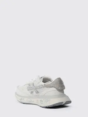 Premiata Lauryn Suede And Mesh Lace-up Sneakers - White