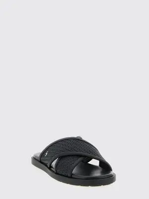 FERRAGAMO Braided Leather Slide Sandals