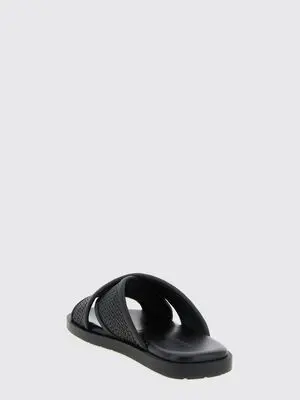 FERRAGAMO Braided Leather Slide Sandals