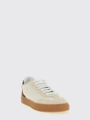 Brunello Cucinelli Suede And Calfskin Low Top Sneakers