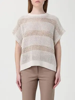 Brunello Cucinelli Open Knit Pullover - Beige