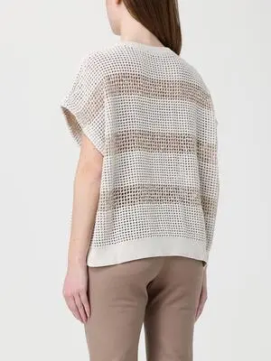 Brunello Cucinelli Open Knit Pullover - Beige