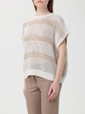 Brunello Cucinelli Open Knit Pullover - Beige