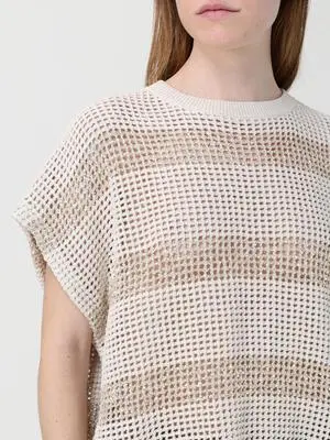 Brunello Cucinelli Open Knit Pullover - Beige