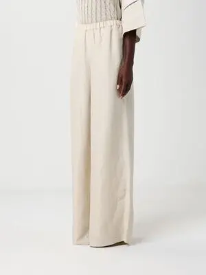 Max Mara Linen And Silk Palazzo Trousers - Beige