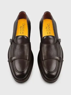 DOUCAL'S Leather Monk Strap Shoes