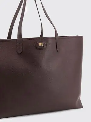 Burberry Reversible Grained Leather And Check Fabric Shoulder Bag - Sand