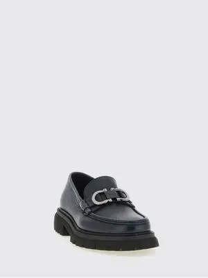 FERRAGAMO Loafers With Horsebit Detail - Blue