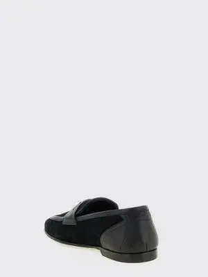 Dolce & Gabbana Suede And Calfskin Loafers With Dg Monogram