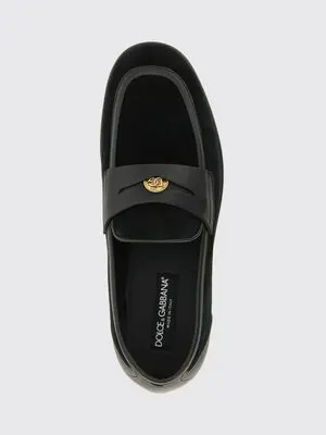 Dolce & Gabbana Suede And Calfskin Loafers With Dg Monogram