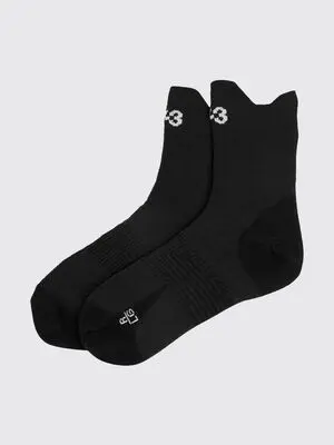 Y3 Crew Socks With Jacquard Logo - Black
