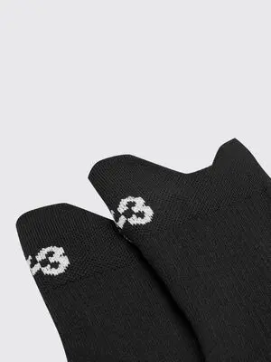 Y3 Crew Socks With Jacquard Logo - Black