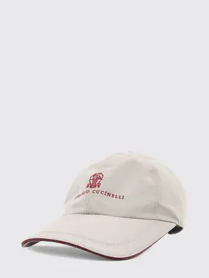 Brunello Cucinelli Baseball Cap With Embroidered Logo - Brown