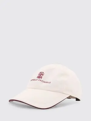 Brunello Cucinelli Baseball Cap With Embroidered Logo - White
