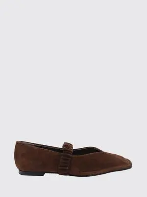 ALOHAS Gathered Strap Ballet Flats - Brown
