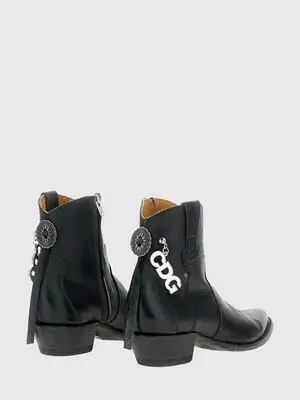 Comme Des Garçons Cracked Leather Ankle Boots