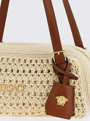 Versace Woven Shoulder Bag - Beige