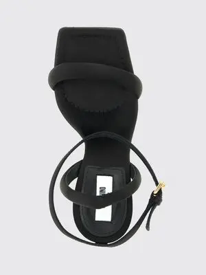 Moschino Sculptural Heel Satin Sandals