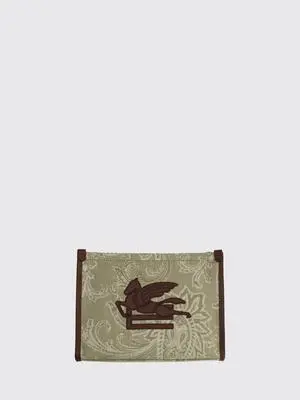 Etro Paisley Jacquard Cotton Denim Clutch - Green