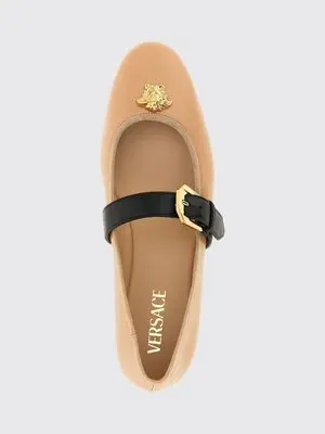 Versace Nappa Leather Mary Jane Ballerina Flats