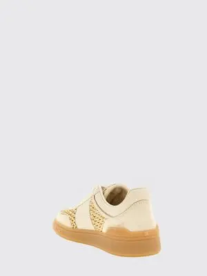 Valentino Garavani Upvillage Raffia And Leather Lace-up Sneakers - Beige