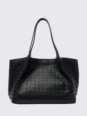 SERAPIAN Woven Shoulder Bag - Black