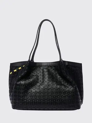 SERAPIAN Woven Shoulder Bag - Black