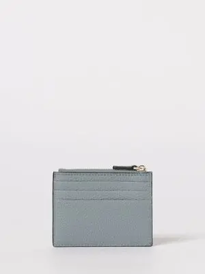 Valentino Garavani Rockstud Grained Leather Card Holder - Grey