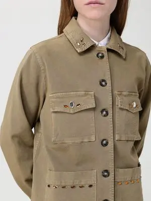 MASON'S Embellished Stretch Cotton Utility Jacket - Beige