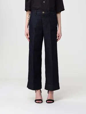 MASON'S Wide Leg Denim Pants - Navy
