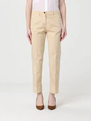 MASON'S Stretch Cotton Cropped Fit Trousers - Milk