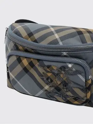 Burberry Check Print Twill Belt Bag - Blue