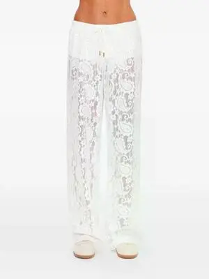 The Upside Lace Drawstring Trousers - White
