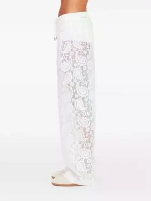 The Upside Lace Drawstring Trousers - White