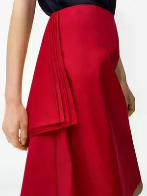 Loewe Draped-detail Midi Skirt