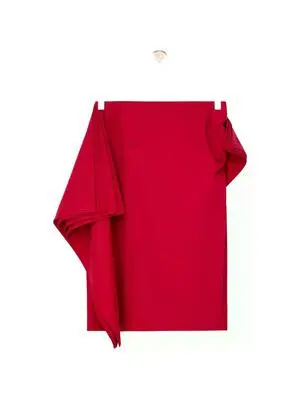 Loewe Draped-detail Midi Skirt - Red