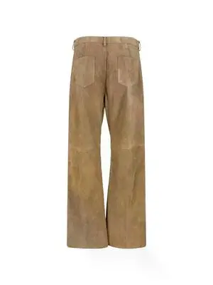 Rick Owens Geth Suede Trousers - Neutrals