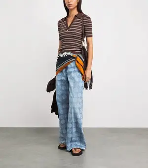 Sandro Floral Wide-leg Jeans