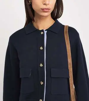 Sandro Wool-blend Polo Cardigan